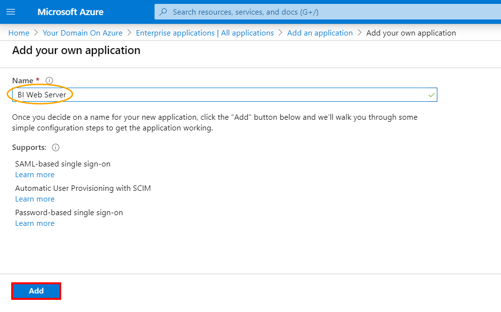 Authentification unique Azure pour le Client Web